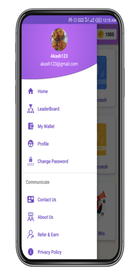 Scratch to Win Android Earning App (Admob, Facebook bidding, StartApp, Unity Ads) by AADevelopers